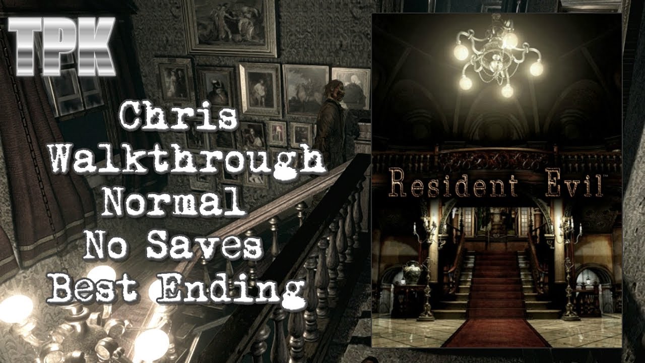 Resident Evil Remake - Chris Walkthrough | Normal, No Saves, Best Ending, Inf. R.L. (PS4)