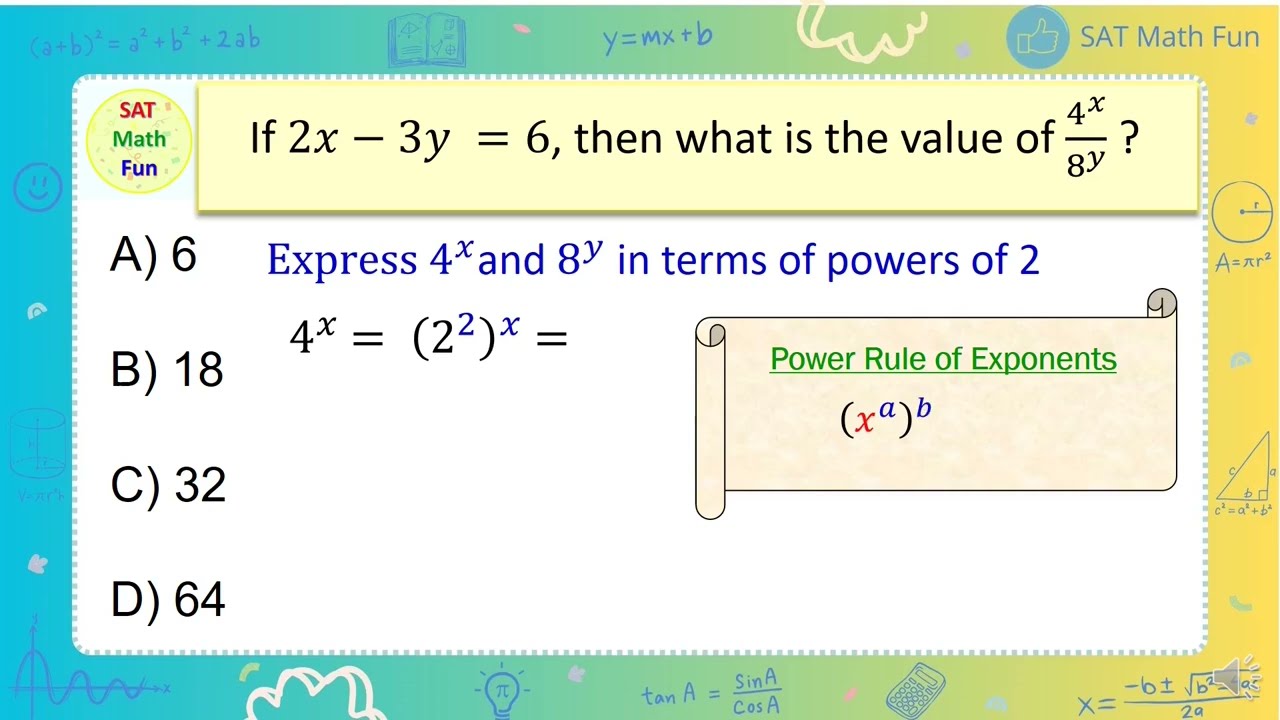 SAT Math - Exponents 3