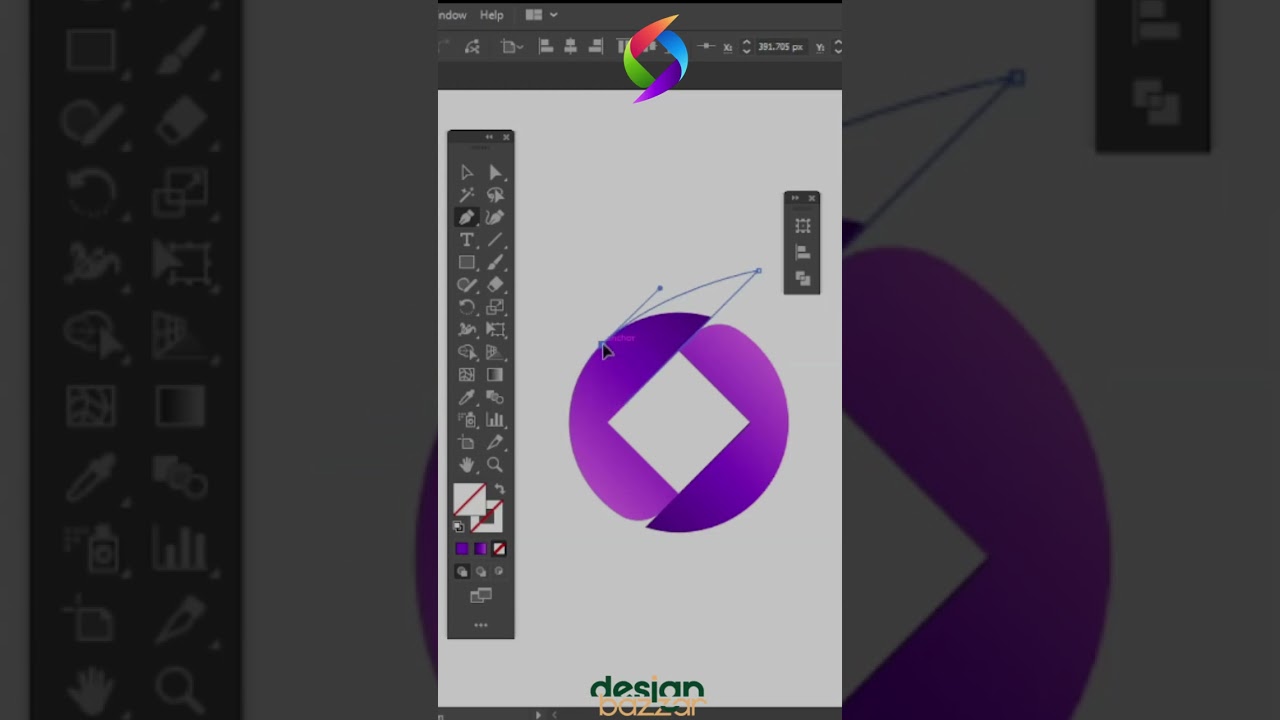 3D logo design shorts tutorial for beginners | adobe illustrator tutorial | designbazzar