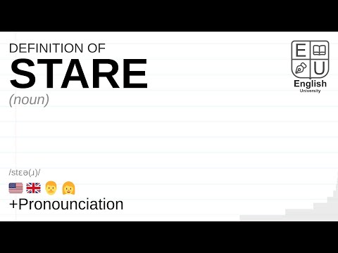 STARE meaning, definition & pronunciation | What is STARE? | How to say STARE