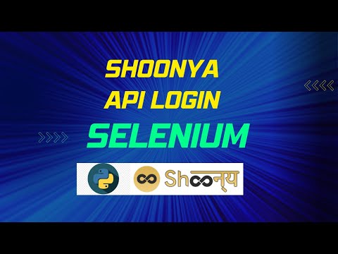 Shoonya API KEY login automation using selenium