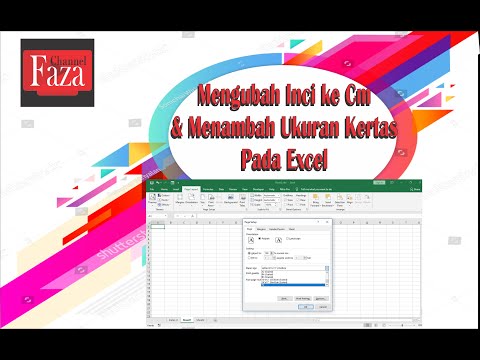 Mengubah Inchi ke Cm & Menambah Ukuran Kertas F4 Pada Excel