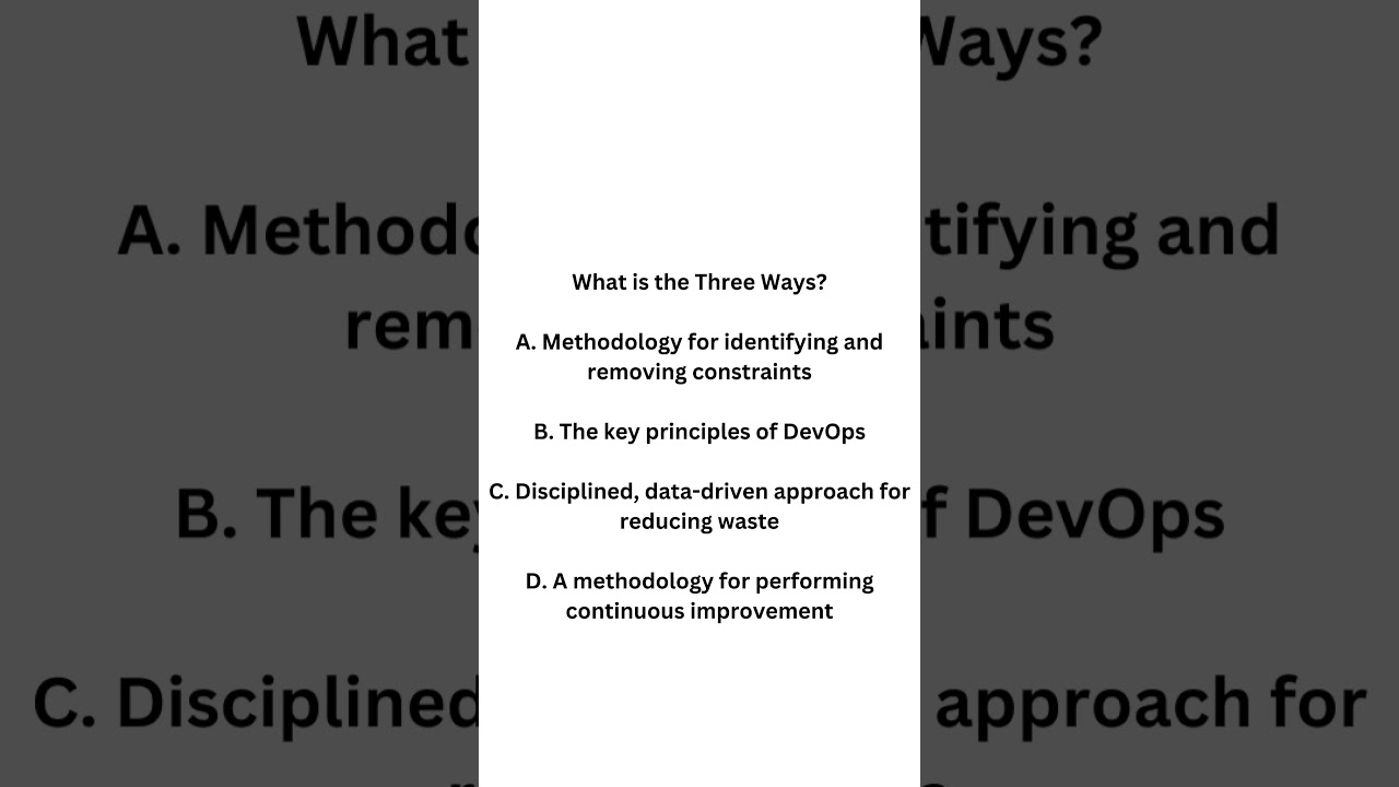 DevOps Foundation Exam Questions and Answers