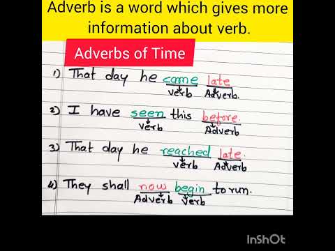 adverb defination - adverb of time