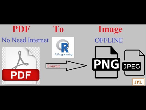 | How to convert PDF file to Image (JPEG,PNG) file offline | | R Programming with JPL | #JPL