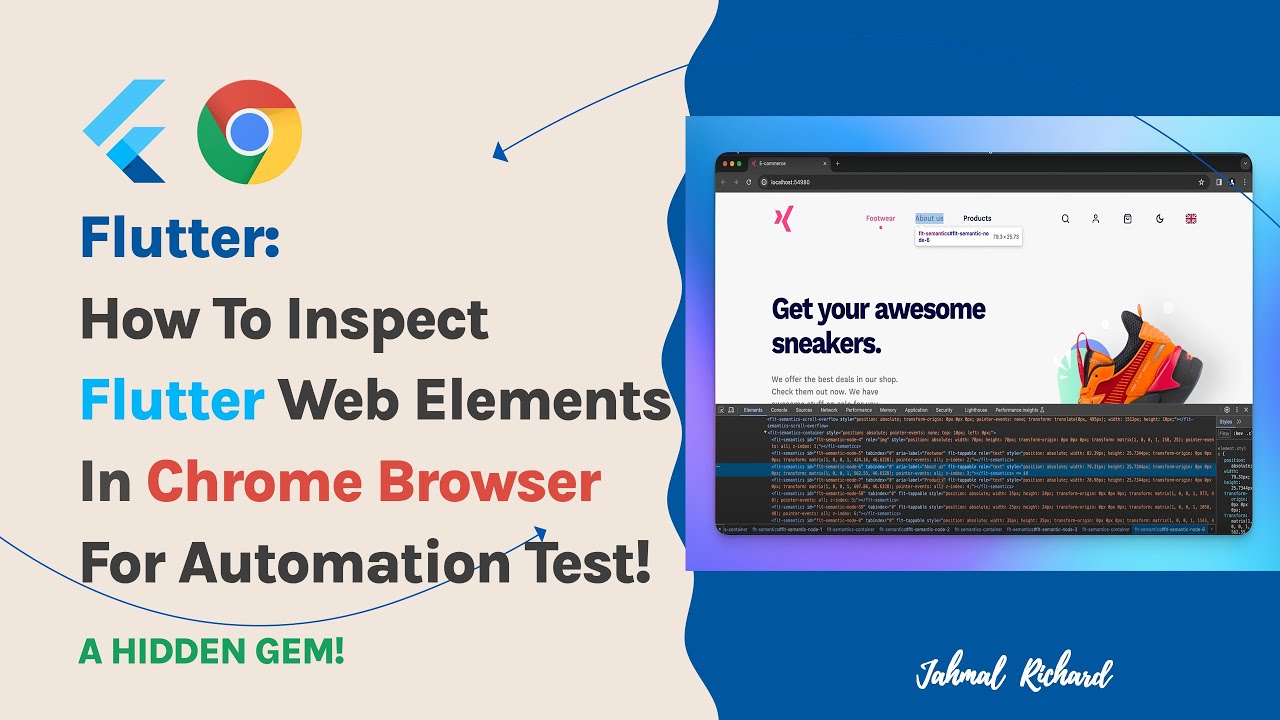 How To Inspect Flutter Web Elements in Chrome Browser For Automation Testing