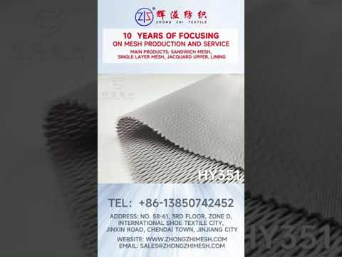 Newly Developed Creel Sandwich Mesh Fabric HY351
