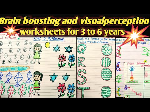 Best brain boosting,Visual perception worksheets for  3 to 6 years old. Improve concentration