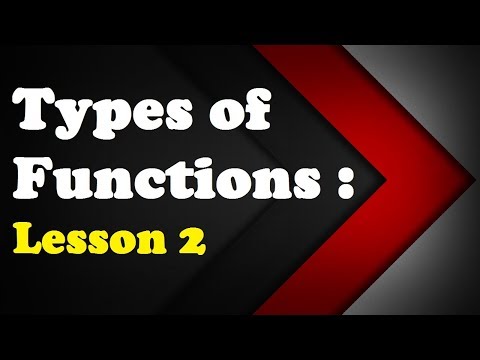 Types of functions | Lesson 2 | mathematicaATD