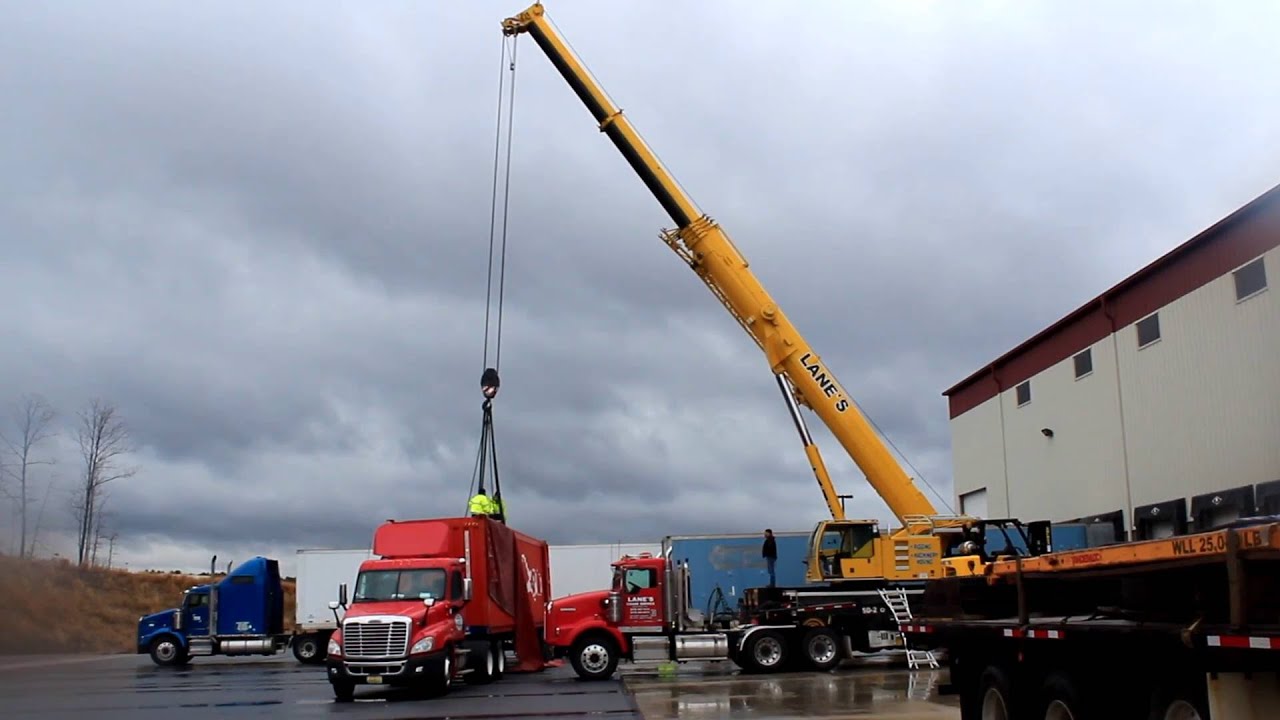 Lane's Cranes Service Rigging Job