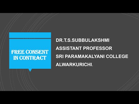 FREE CONSENT Tamil - COERCION, UNDUE INFLUENCE & FRAUD