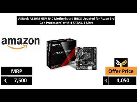 ASRock A320M HDV R40 Motherboard BIOS Updated for Ryzen 3rd Gen Processors with 4 SATA3, 1 Ultra