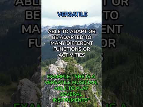 What Is Versatile? | Learn English Quickly