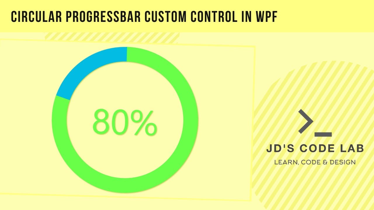 WPF C# | Circular Progressbar | User Controls Wpf C# (Jd's Code Lab)