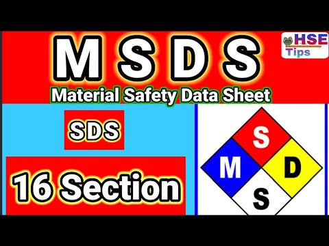 MSDS | 16 Section of MSDS | Material safety data sheet | Safety Data Sheet | Section of MSDS | SDS