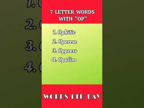 Less heard 7 letter words starting with "OP" #englishlearners #englishlearning #youtubeshorts
