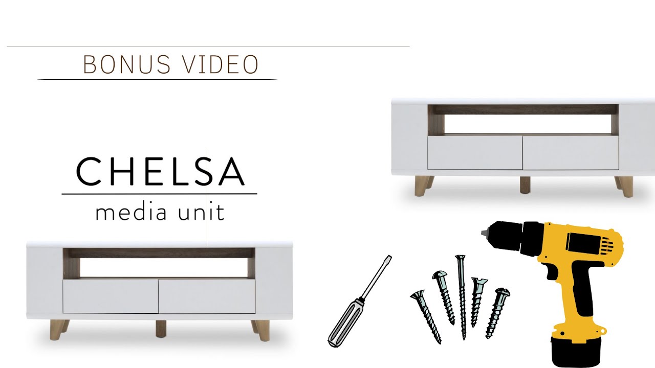 Structube Chelsa Media Unit unboxing & Assembly