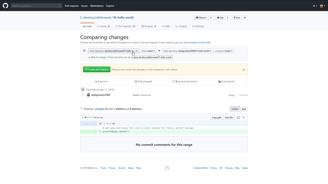 Code-Forward: Submitting Homework Assignments