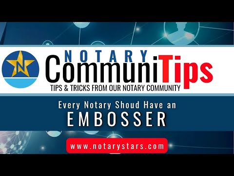 How, and when, should a Notary Public use an Embosser? #NotaryPublic #NotaryStamp #notarybusiness