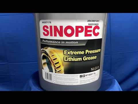 Sinopec Extreme Pressure Lithium Grease NLGI 0 - 5 Gallon