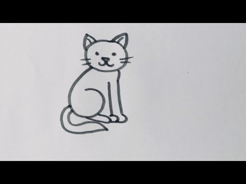 How to draw a Cat easy /Cat drawing easy with numbers 611/easy drawing step by step
