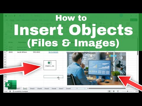 How to INSERT OBJECTS (Files & Images) as an Icon in EXCEL (Step-by-Step)