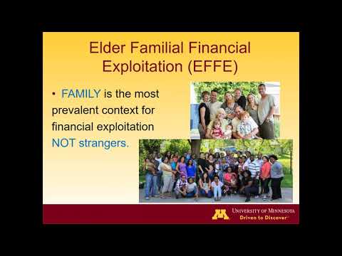 The Role of Family Members and Elder Family Financial Exploitation Victims