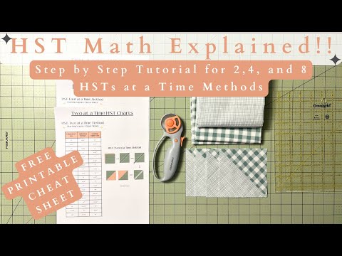 How To Make Half Square Triangles 3 Ways! PLUS Free Printable HST Cheat Sheet!!! | Quilting Tutorial
