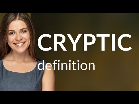 Cryptic | what is CRYPTIC definition