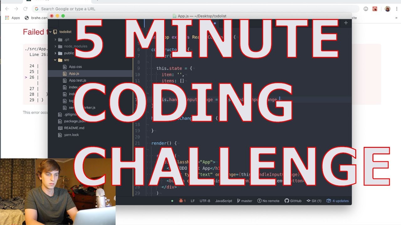 5 Minute Coding Challenge | To Do List App | ReactJS