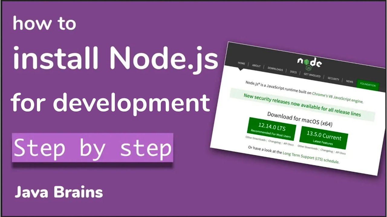 Installing NodeJS for development - Node.js Basics [03] - Java Brains