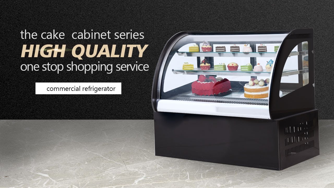 Efficient and reliable bakery display cake showcase glass chiller