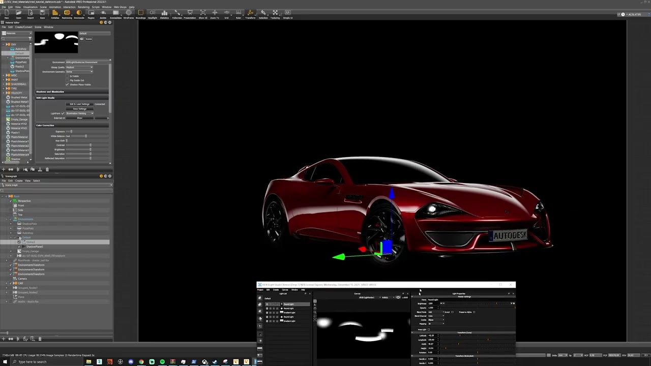 VRED Rendering Tutorial 06: Studio with HDR Light Studio