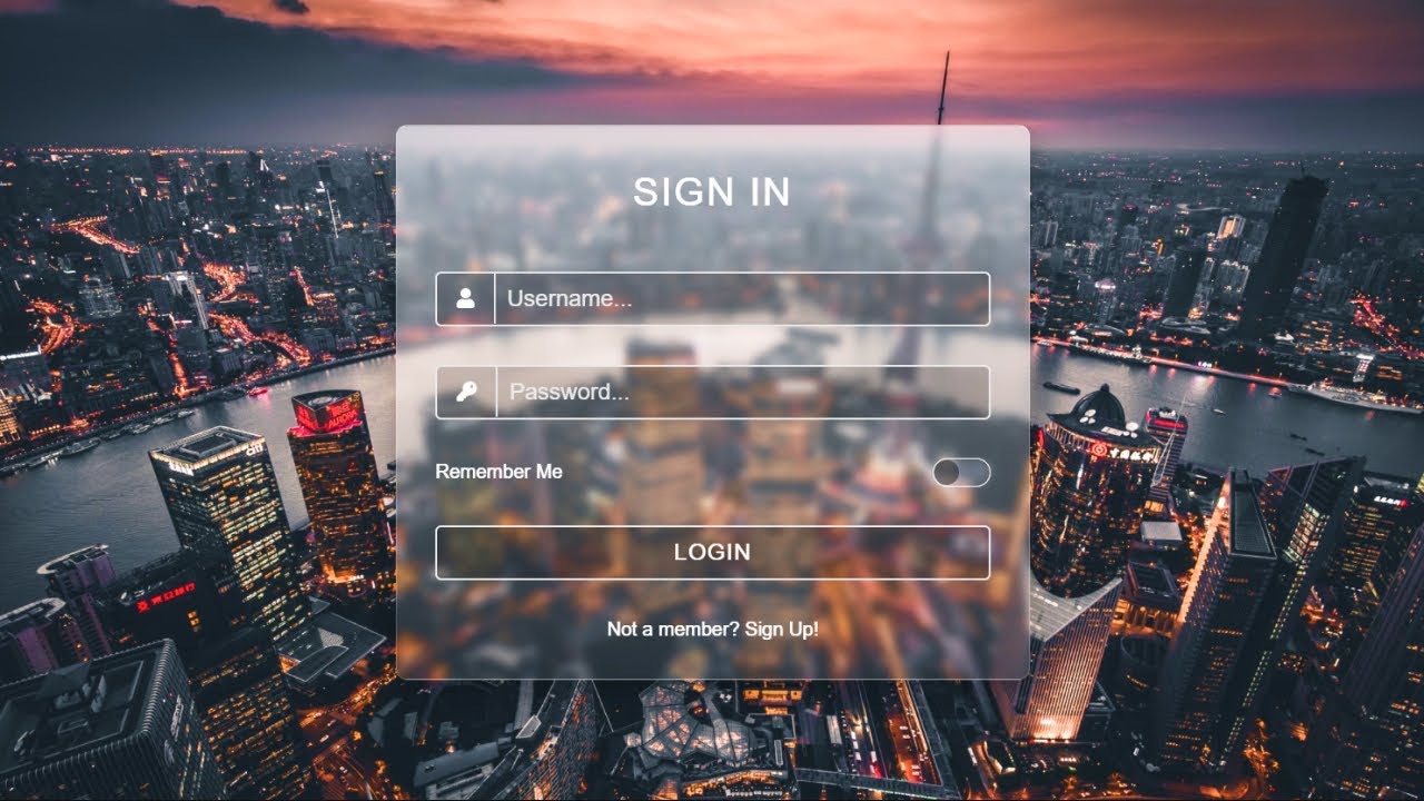 Glassmorphism Sign In & Sign Up Forms | HTML CSS
