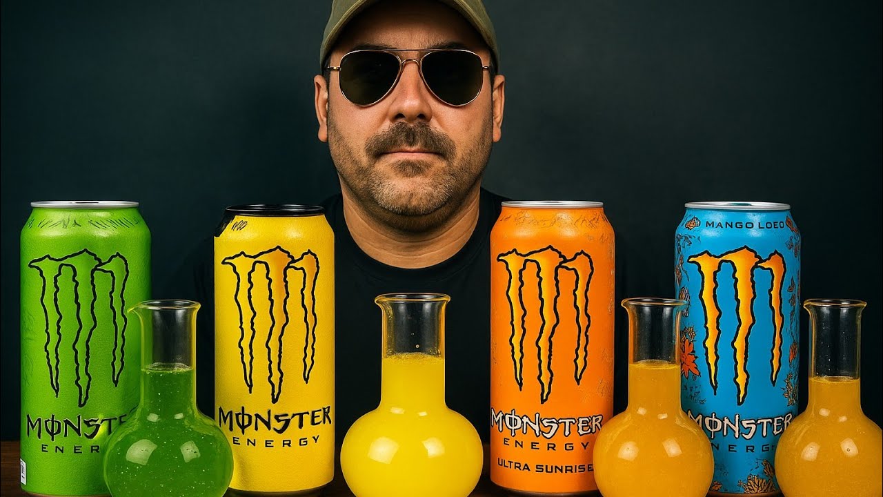 🔥 ASMR Monster Energy Taste Test | Satisfying Sounds & Flavors 🥤