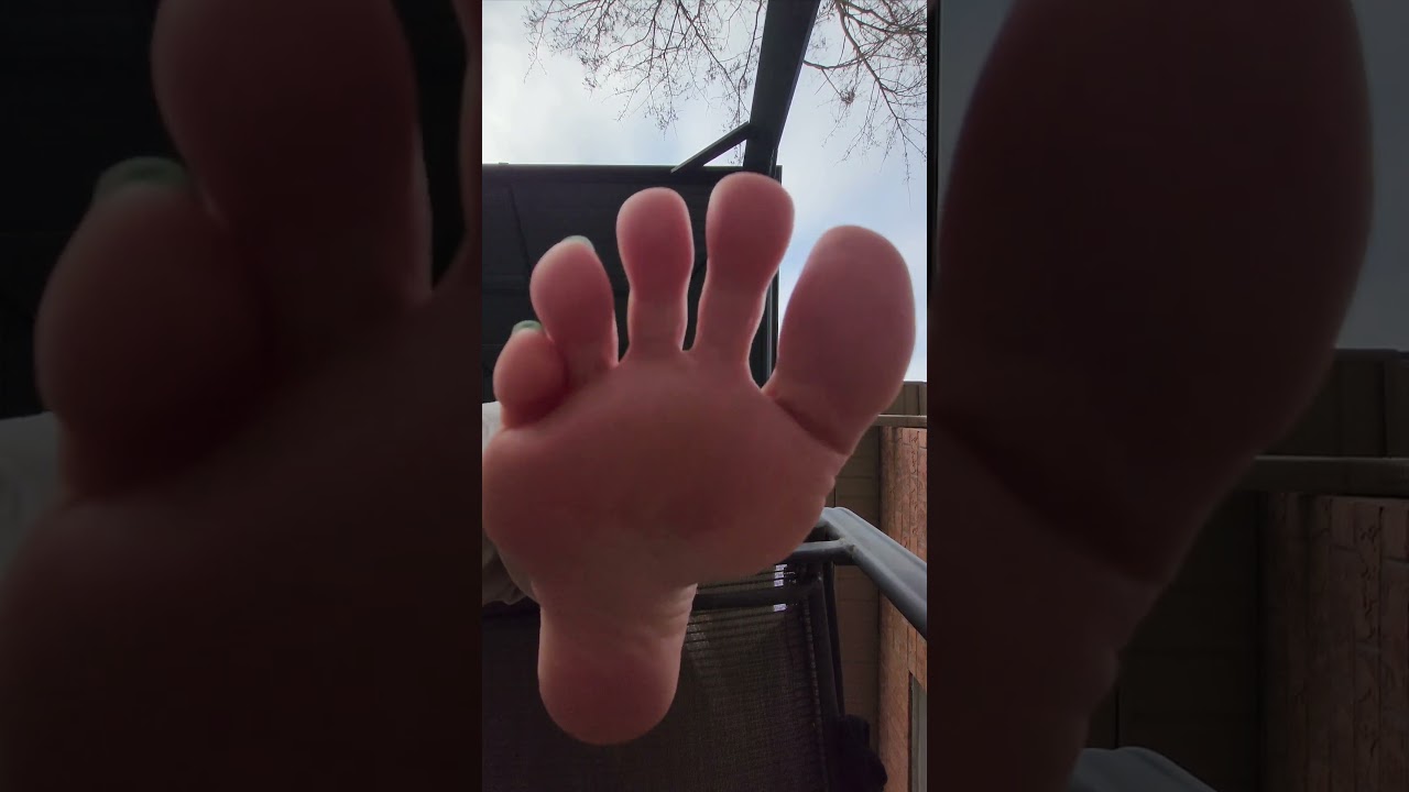 Backyard under foot POV