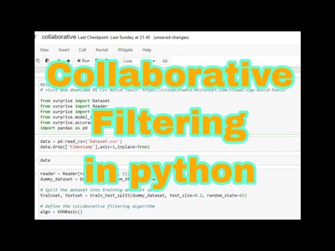 Training Collaborative filtering based Recommendation system in python