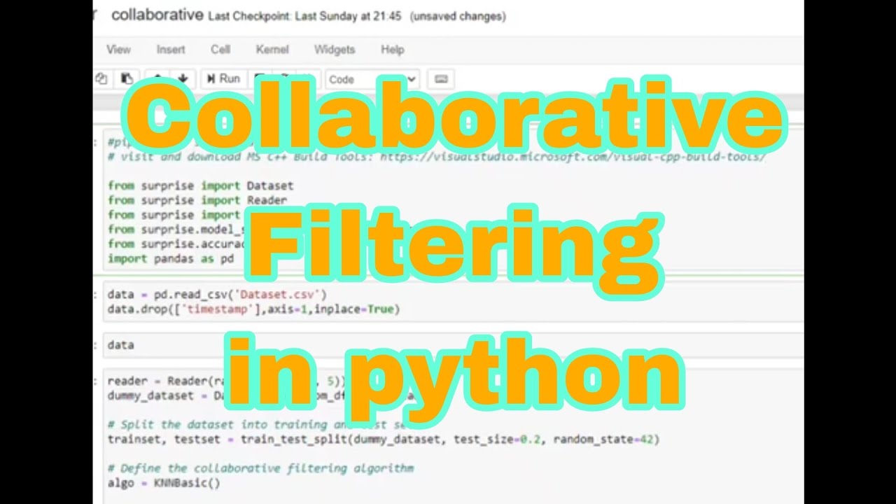 Training Collaborative filtering based Recommendation system in python