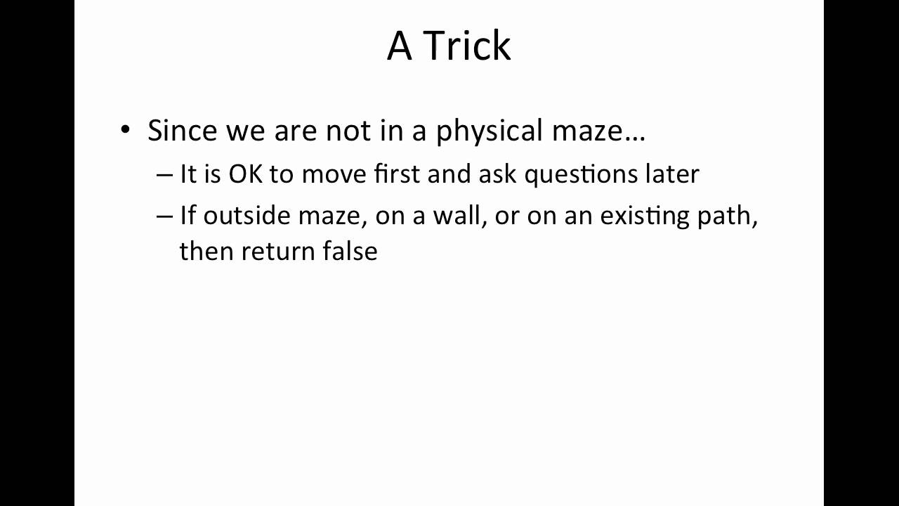 Maze Problem - Solution