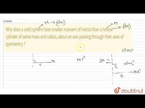 Why does a solid sphere have smaller moment of inertia than a hollow