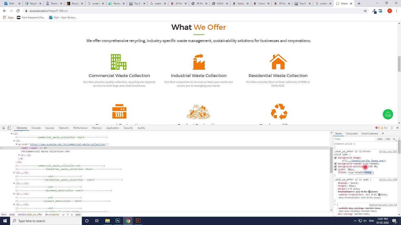 How to change PNG icon and image color in CSS.