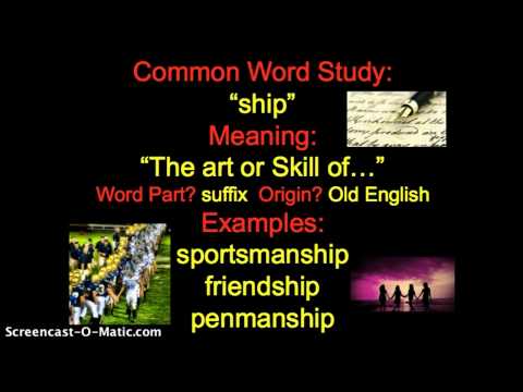 Common Word Study: "ship"