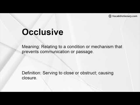Occlusive Meaning