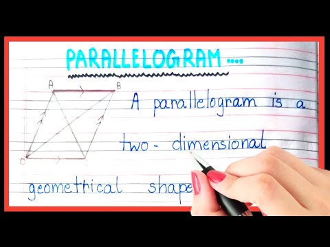 Definition of parallelogram | What is parallelogram | Properties of parallelogram shape