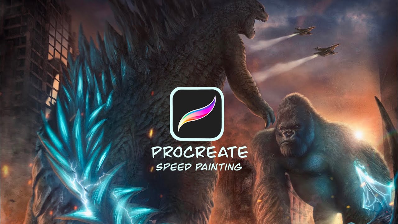 Godzilla vs Kong (Digital Painting) (procreate)