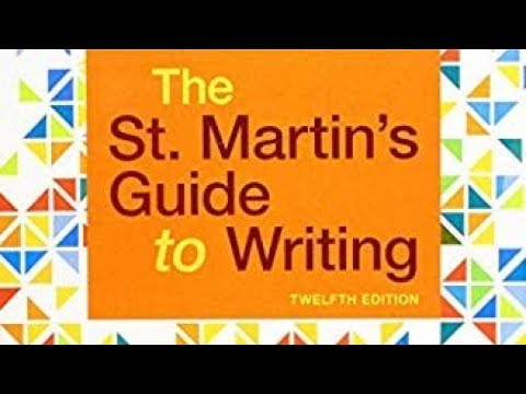 Topic From Book "The St. Martin's Guide to Writing" -Considering your Own topic: