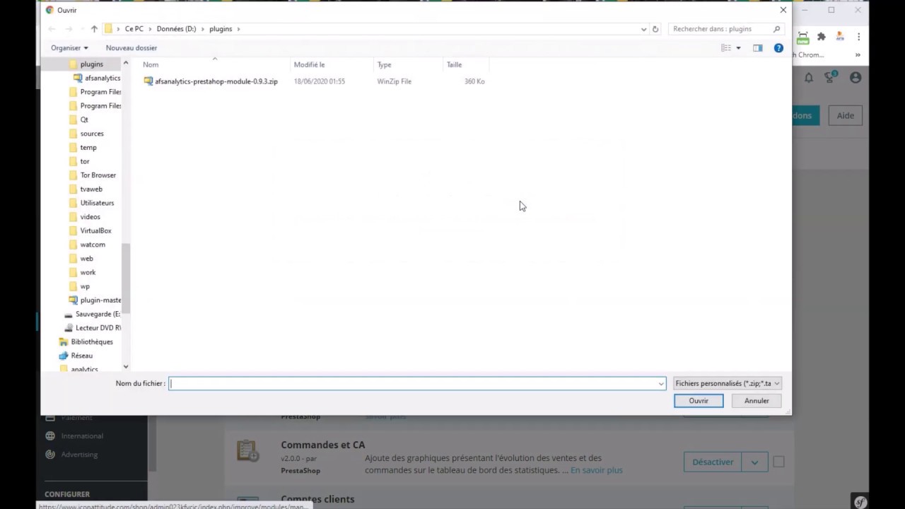 Installer AFS Analytics sur PrestaShop
