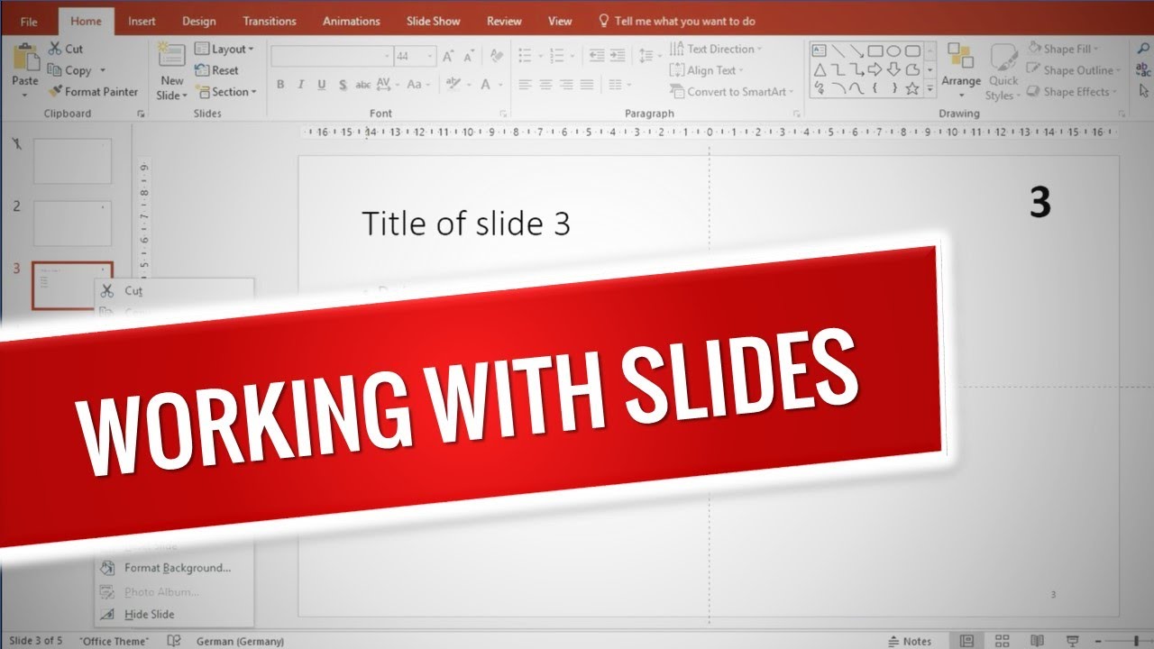 PowerPoint Tutorial - Basic slide functions of PowerPoint