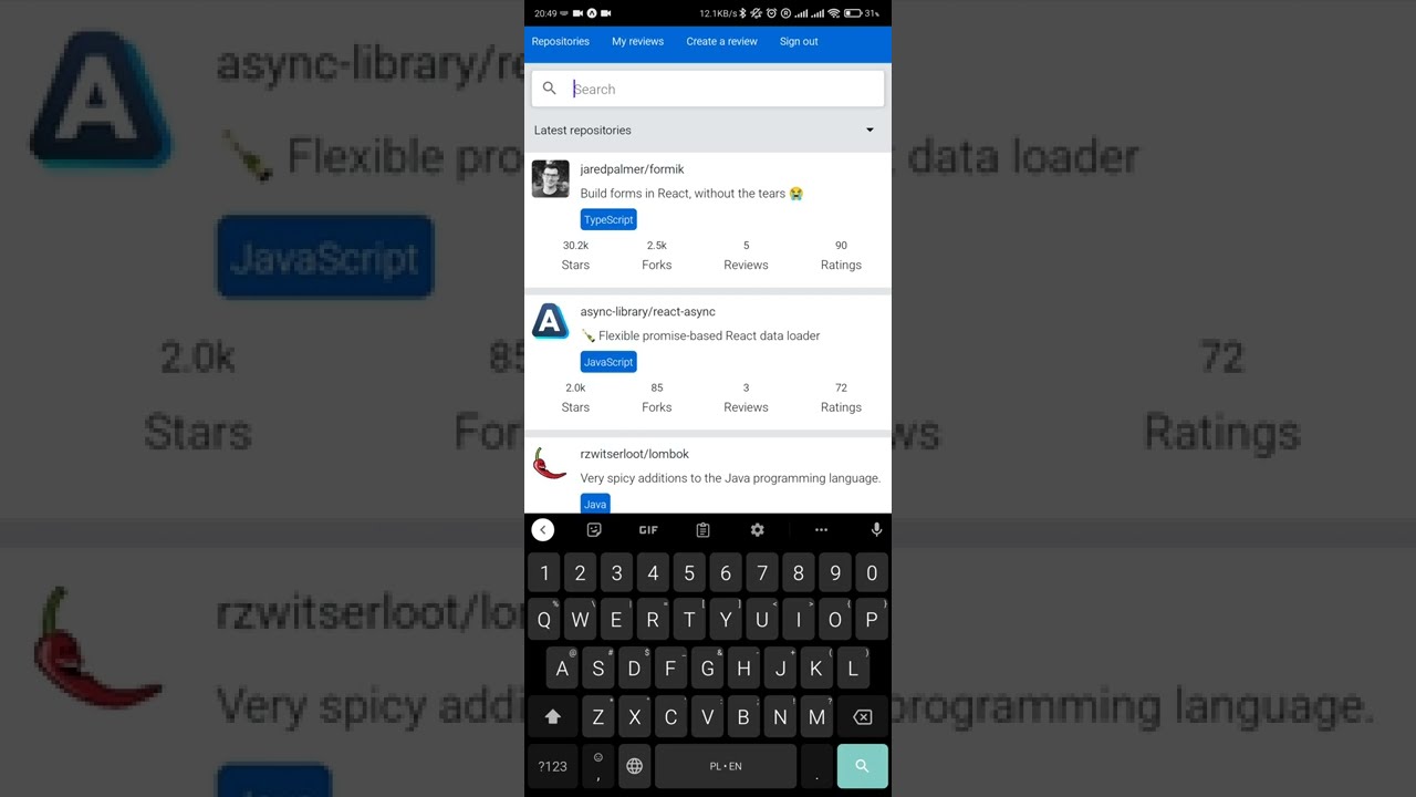 GitHub - coolbigbear/GitHubReviewer-FullStackOpen-ReactNative: GitHub ...