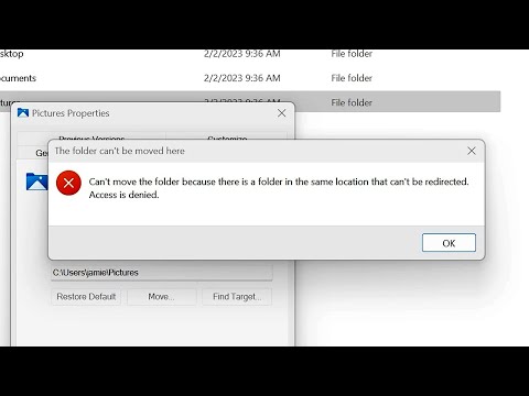 FIX Can't Move The Folder Because There Is A Folder In The Same Location That Can't Be Redirected